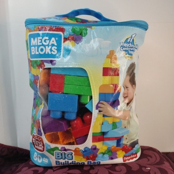 Mega Bloks | Toys | Mega St Big Building Bloks Bag 8 Piece Fisher Price ...
